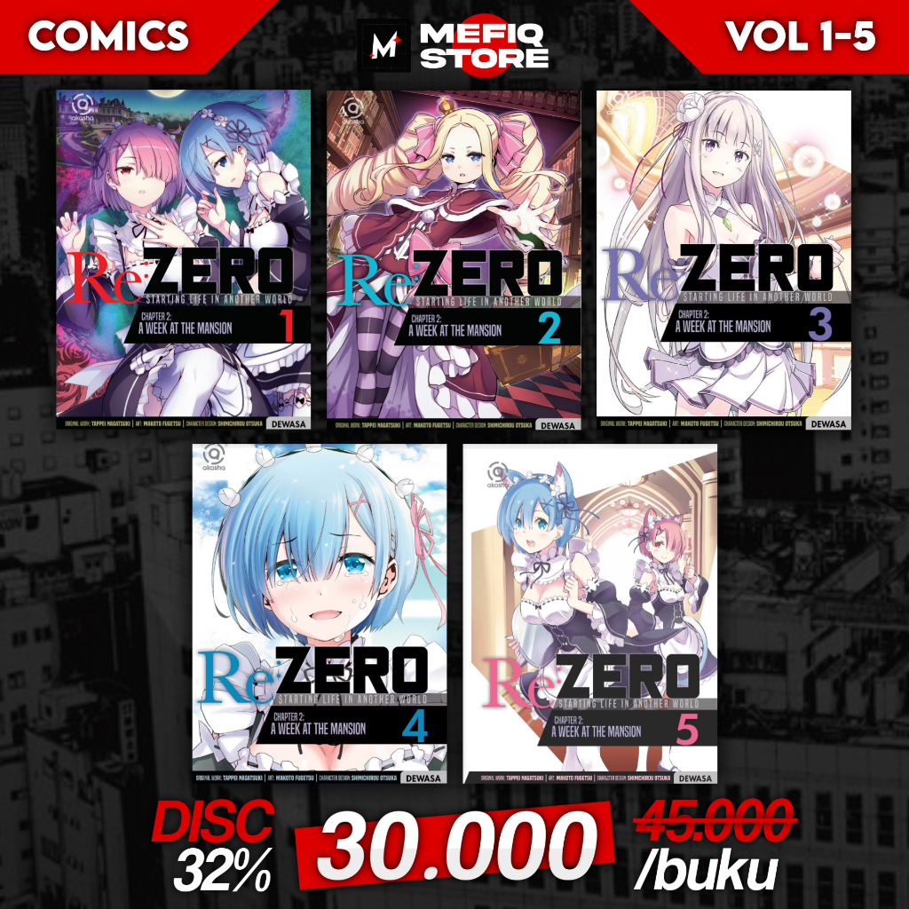 [Comic] Re: Zero, Starting Life In Another World Chapter 2 : A Week at the Mansion Vol 1-5 ...