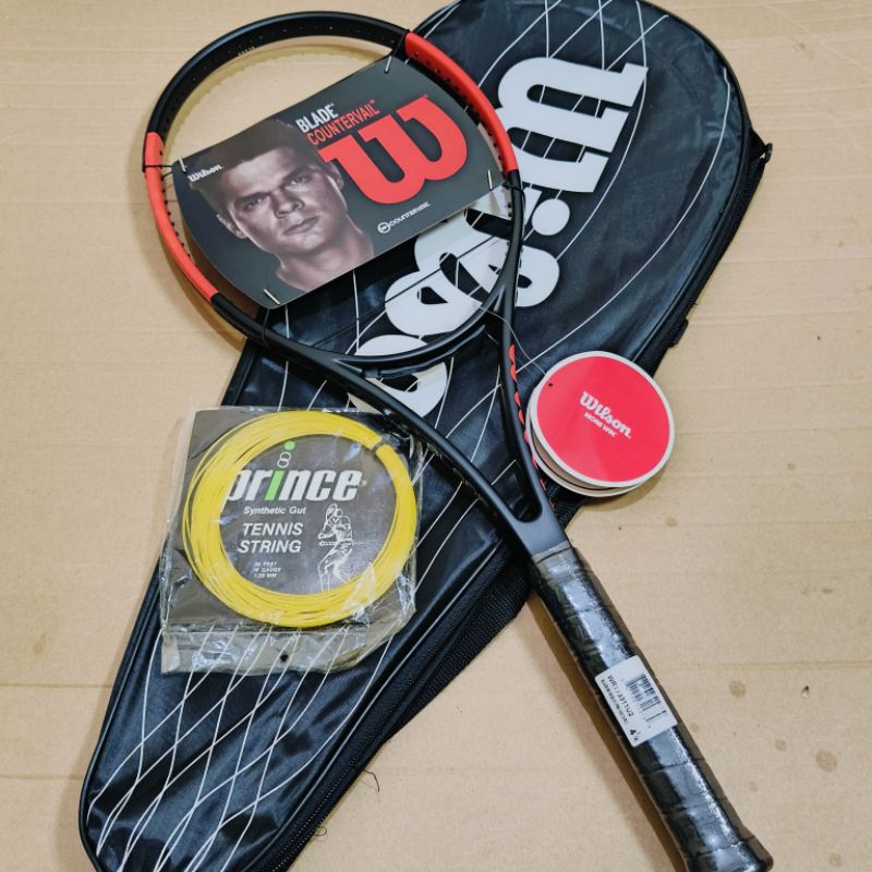 Wilson BLADE COUNTERVAIL RED TENNIS RACKET READY TO USE | Shopee ...