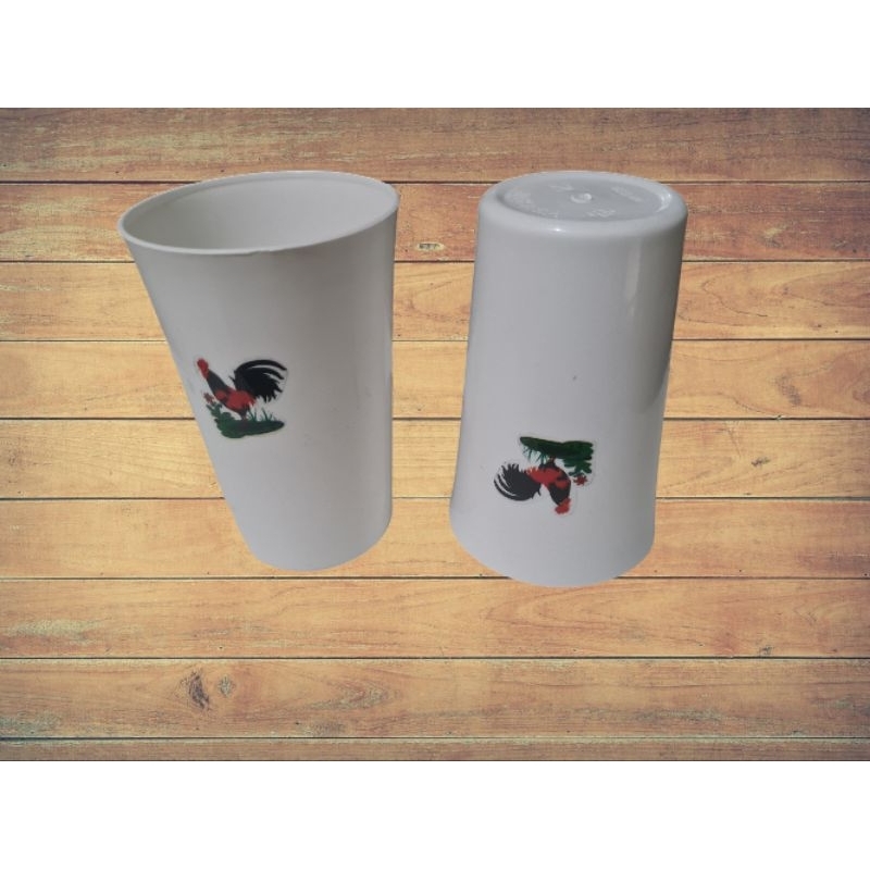 PUTIH Rooster Stamp White Plastic Cups 12 pcs | Shopee Philippines