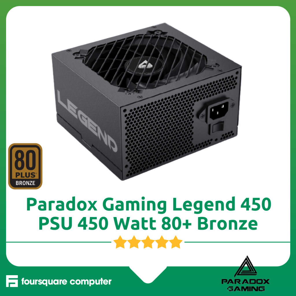Paradox Gaming Legend PSU 450 Watt 80 Plus Bronze | Psu 450W | Shopee ...