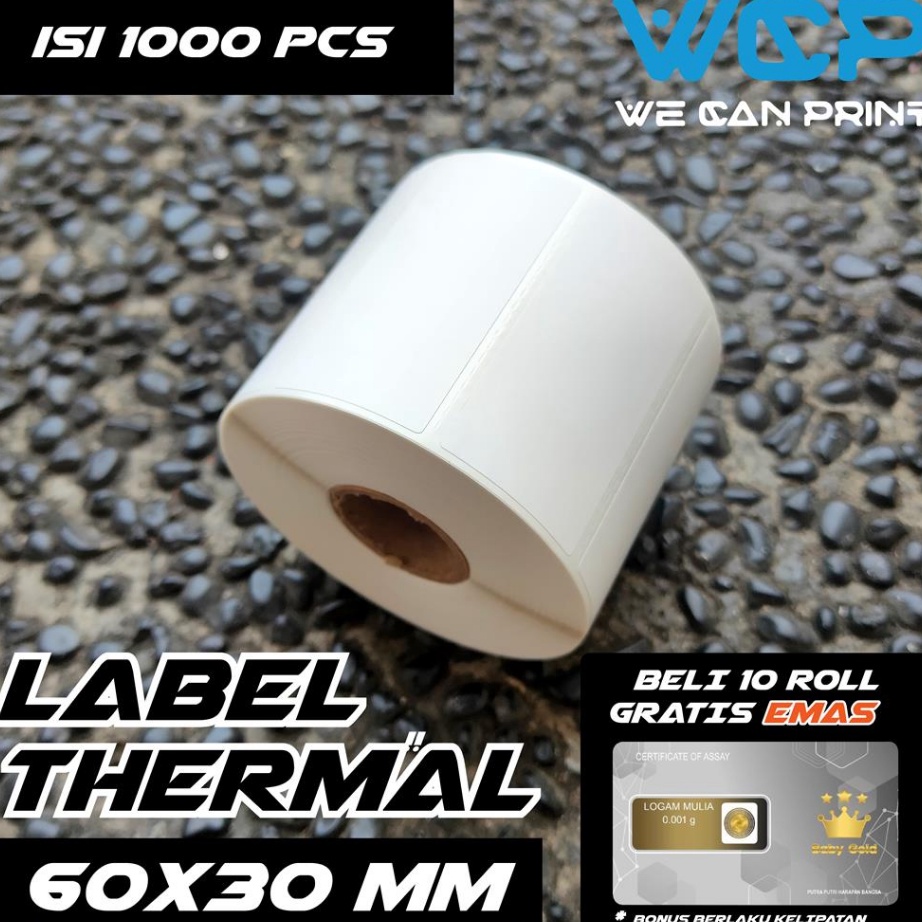 Kf7 Thermal Label Sticker 6x3 Case Barcode Sticker 6 x 3 mm contains 1 ...