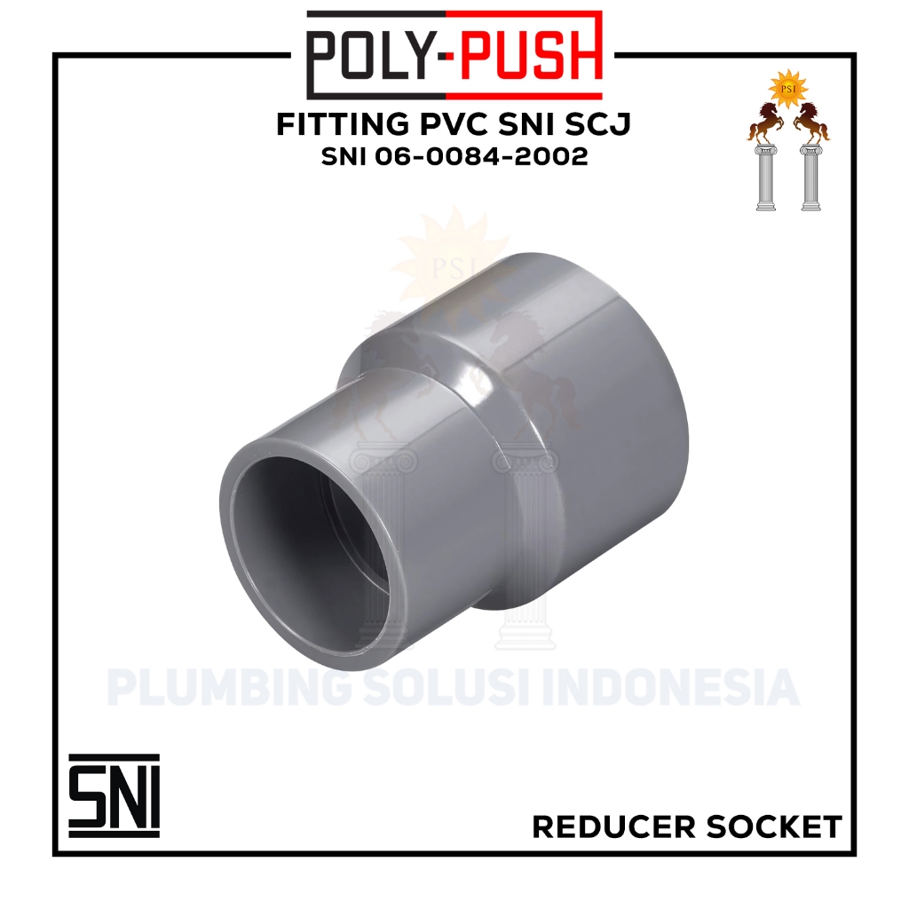 Poly Push Reducer Sok / Vlok Sok 4 x 2 Inch / 110 x 63 mm PVC Pipe ...