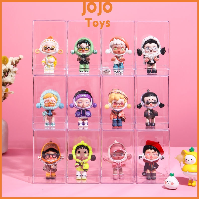 Jojo Transparent Acrylic display Box Action Figure Ladder display Rack ...