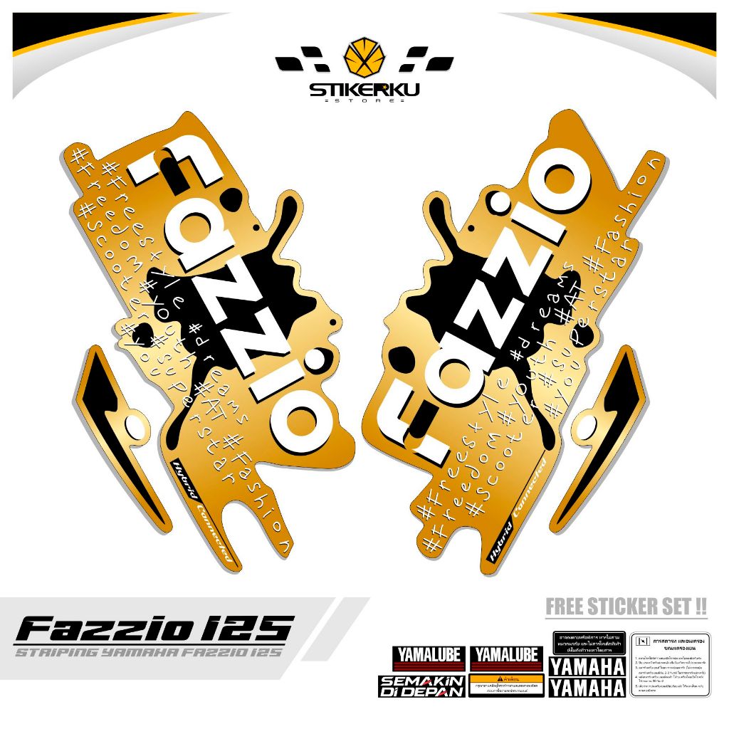 Sticker FAZZIO 125 / MTF 24 / STRIPING FAZIO 125 / SETIKER FAZZIO 125 ...
