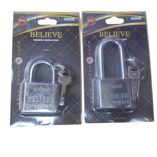 Believe Padlock Long Short Neck 40 mm | Shopee Philippines
