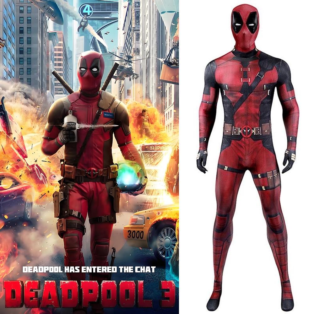 2024 Holiday party Deadpool 3 Kids boy Bodysuit+Mask cosplay Avengers ...