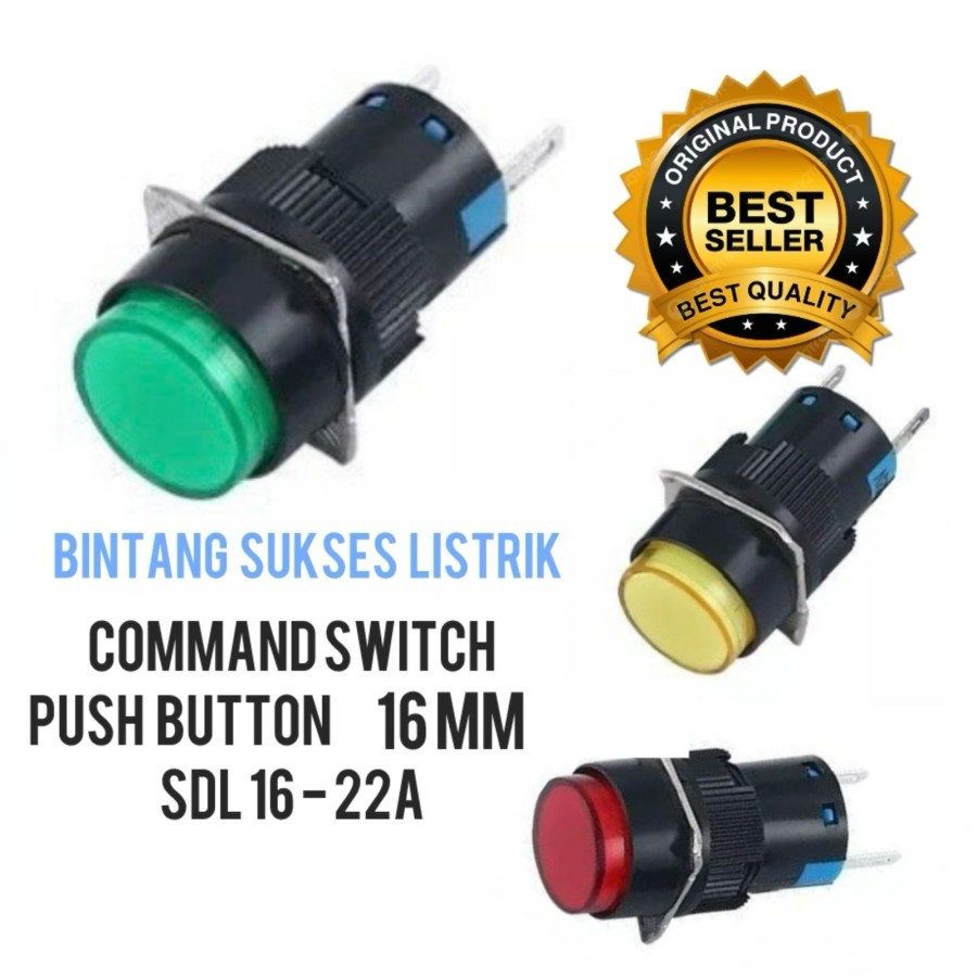 Good QUALITY Push Button SDL16-22A 2NO 2NC Pus Buton Diameter 16mm ...