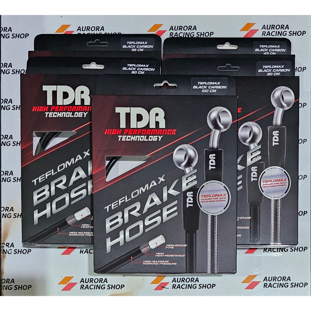 Tdr TEFLOMAX BLACK CARBON BRAKE HOSE 100 CM / 90 CM / 80 CM / 61 CM ...