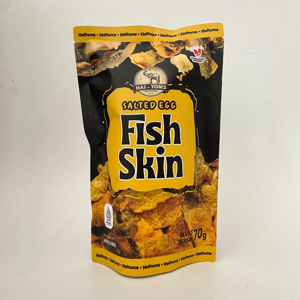 Hai Toms fish skin Salted Egg Flavor fish skin 70 gr | Shopee Philippines
