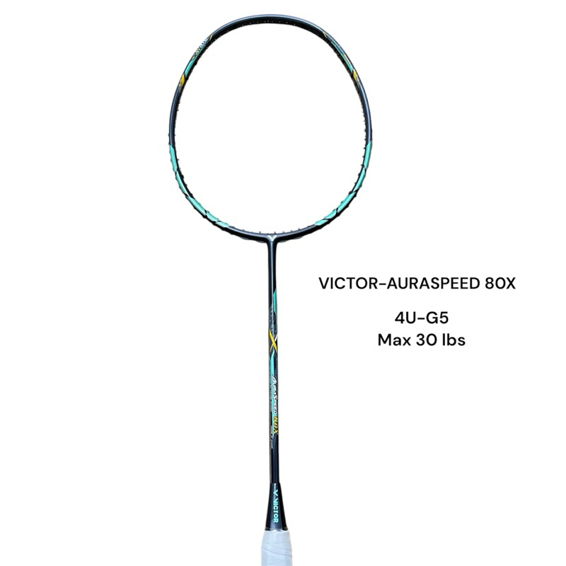 Auraspeed BADMINTON RACKET 80X / 30 LBS BONUS BAG & GRIP | Shopee ...