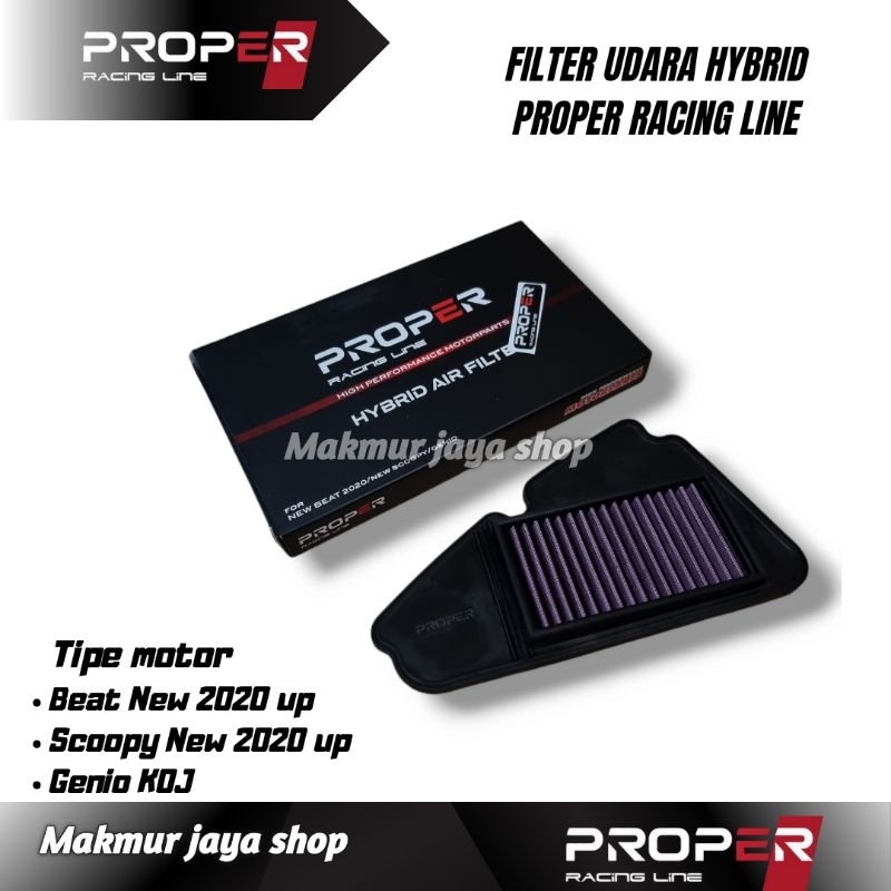 Proper Racing Line Beat Fi Air Filter Scoopy Fi Karbu KVY Vario 160 ...