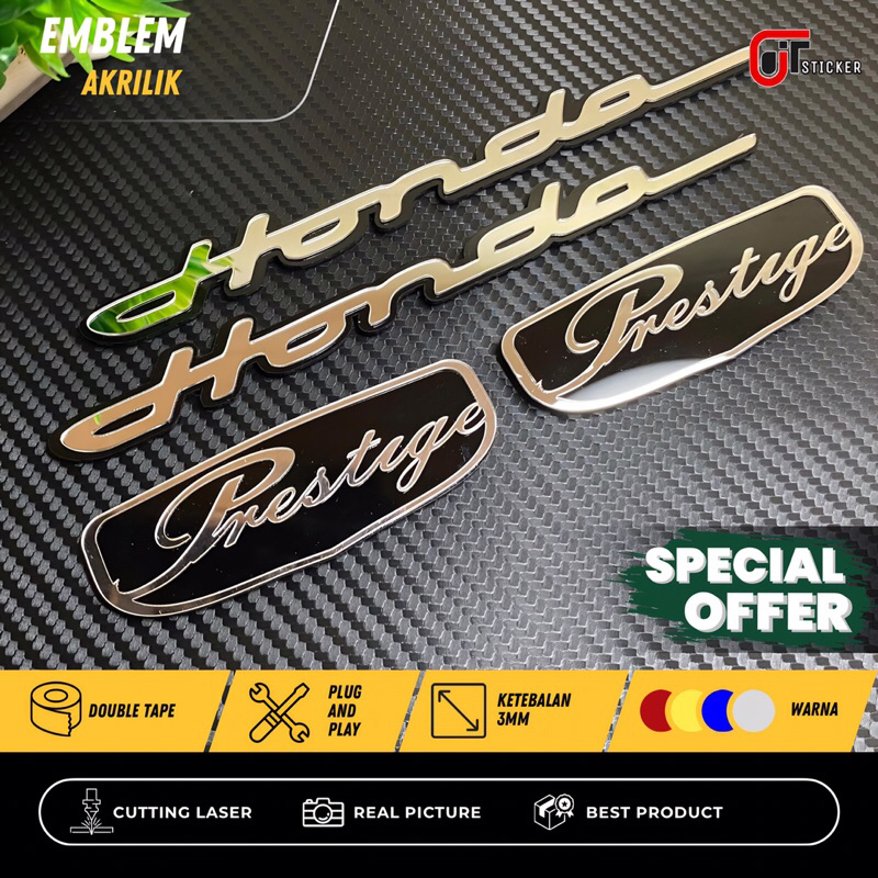 JTS SPECIAL PACKAGE OF LATIN HONDA EMBLEMS + 3D embossed PRESTIGE ...