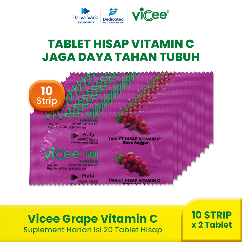 Vicee Grape Vitamin C Mini Pack Daily Supplement Contains 20 Suction ...