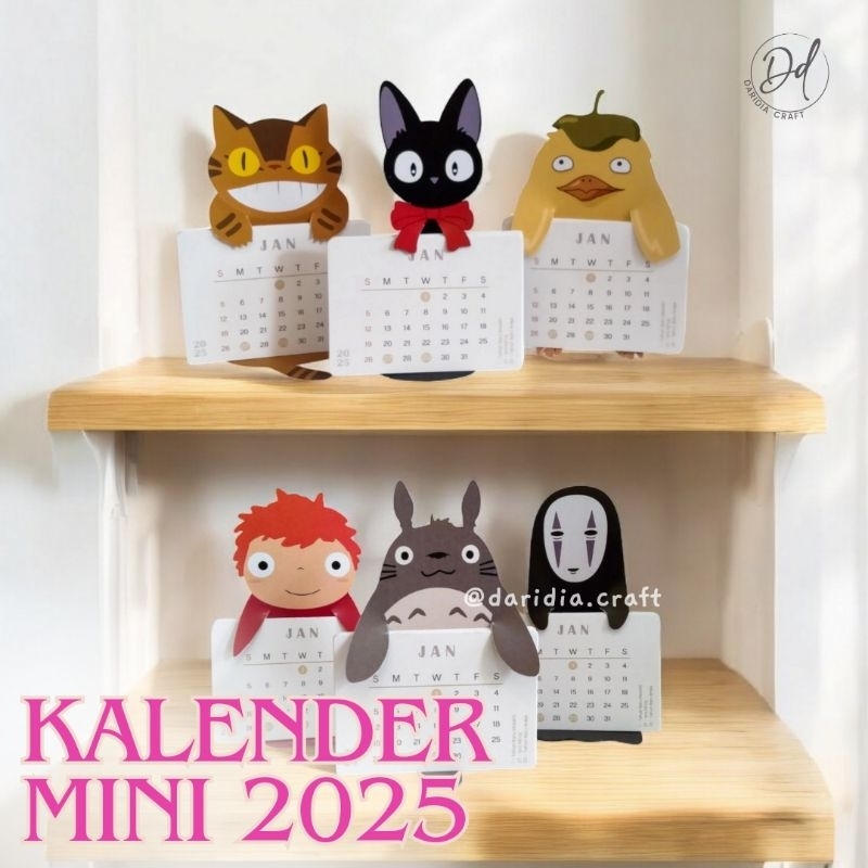 2025 Aesthetic Desk Calendar - Ghibli Character | Shopee Philippines