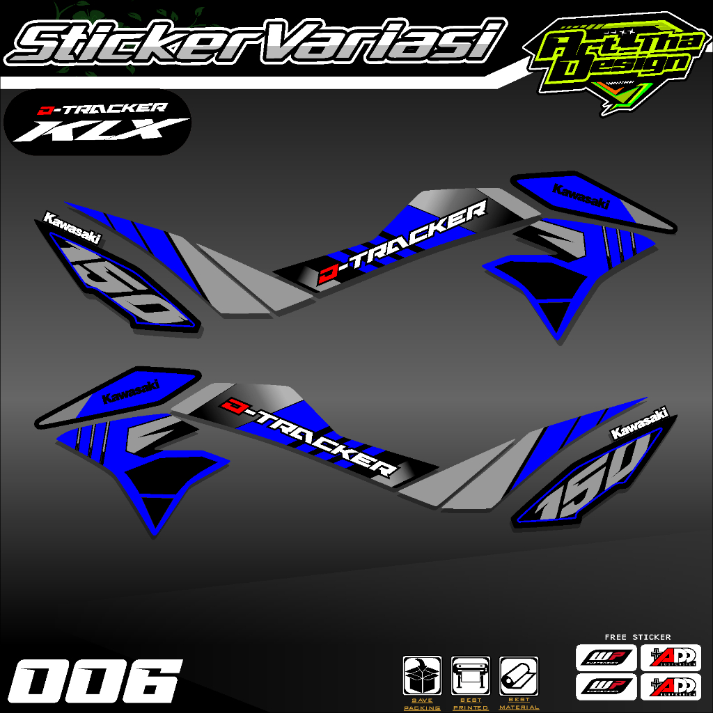 Kawasaki Dtracker 150 Striping Sticker - Minimalist Variation Striping ...