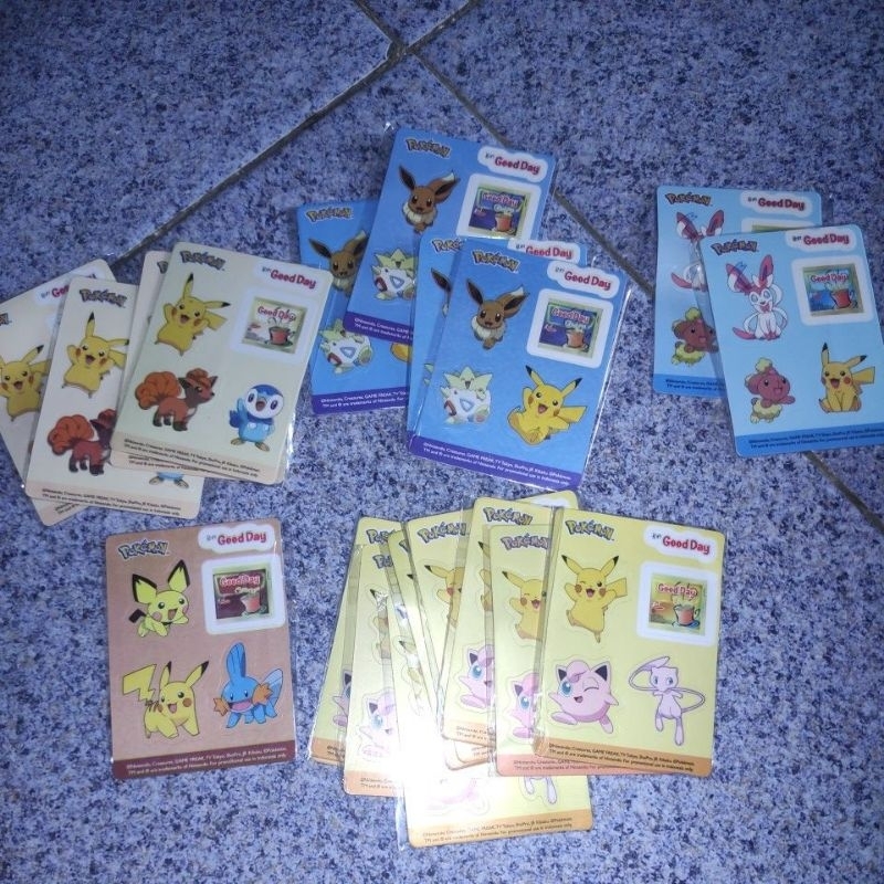 Pokemon Card x Good day Sticker Pikachu Sticker Eevee mew | Shopee ...