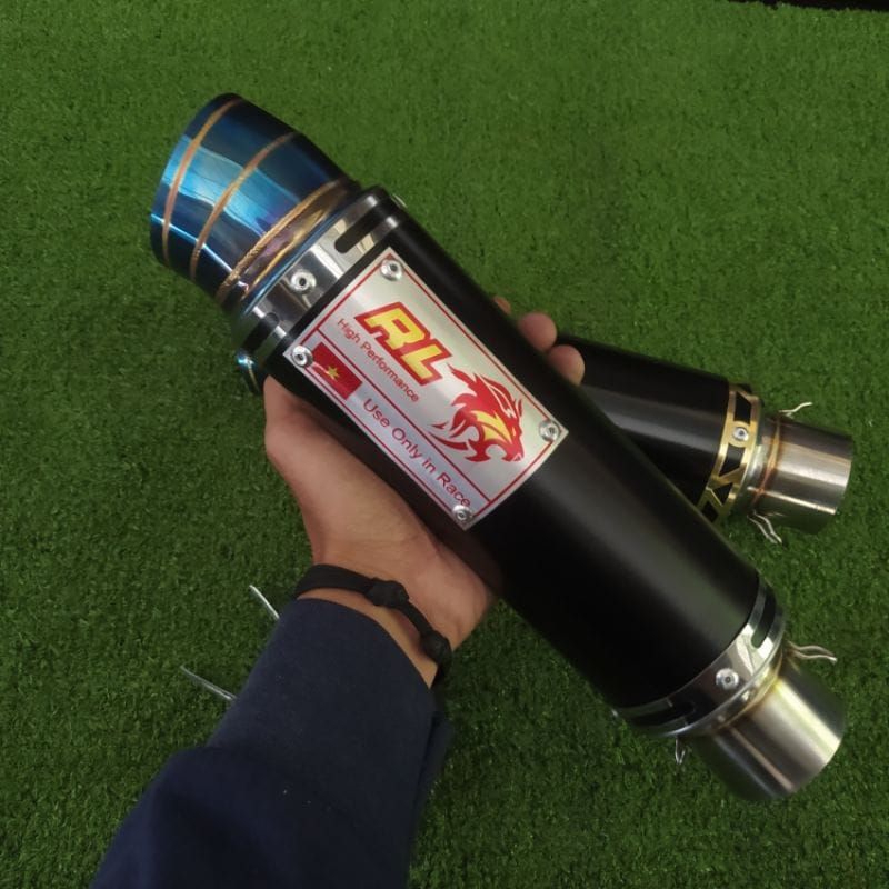 Canister Red leo Exhaust Muffler only 51mm for all motorcycles | Shopee ...