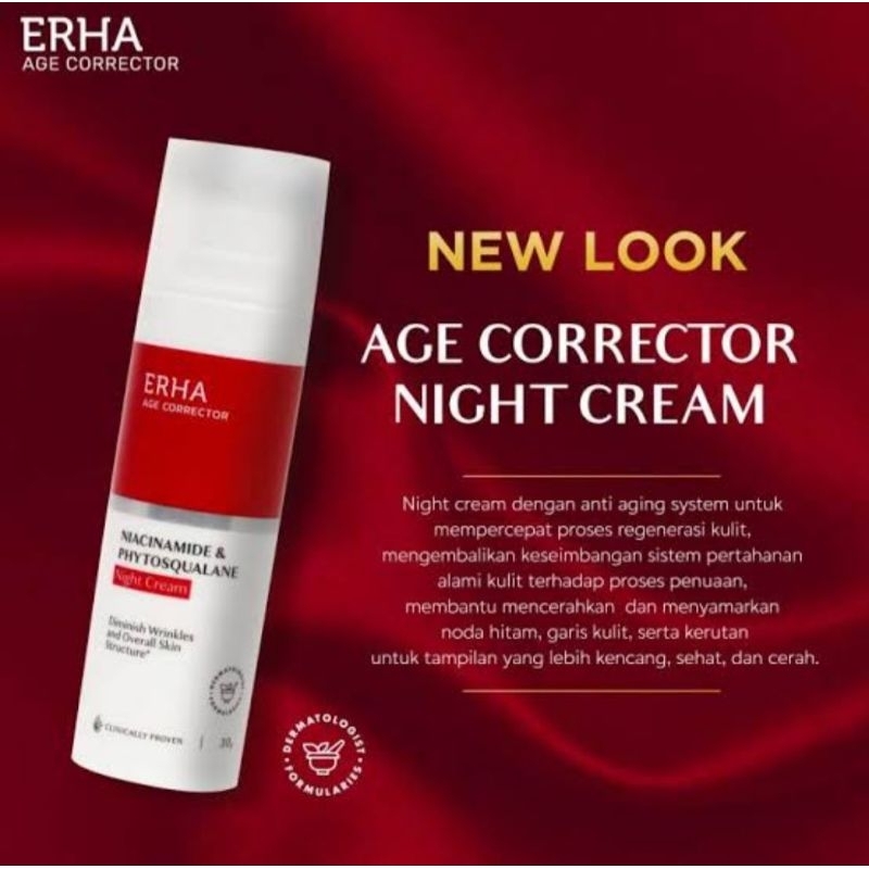 Erha Age Corrector Niacinamide & Phytosqualane Night Cream 30g ...