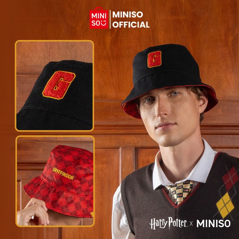 Miniso x harry potter Original miniso double sided bucket hat | Shopee ...
