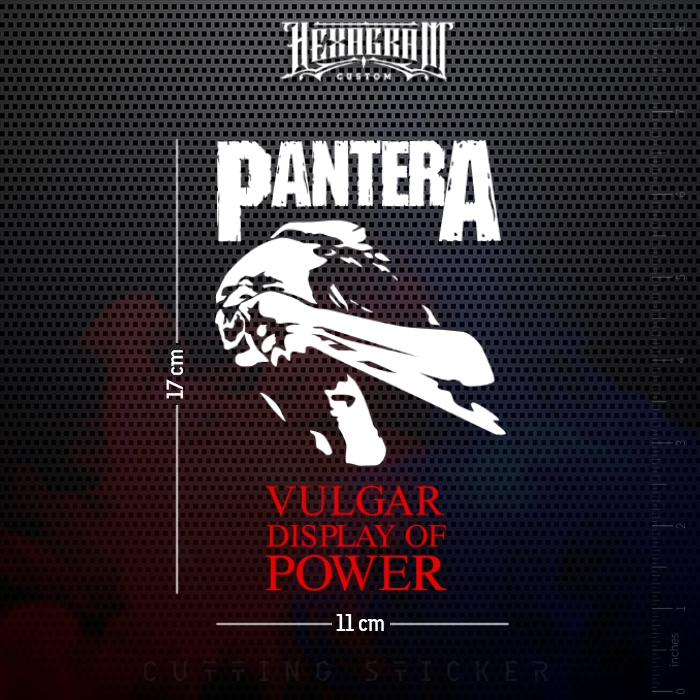 Cutting Sticker PANTERA Vulgar Display Of Power | Pantera Vulgar Display Of Power Cutting Band ...