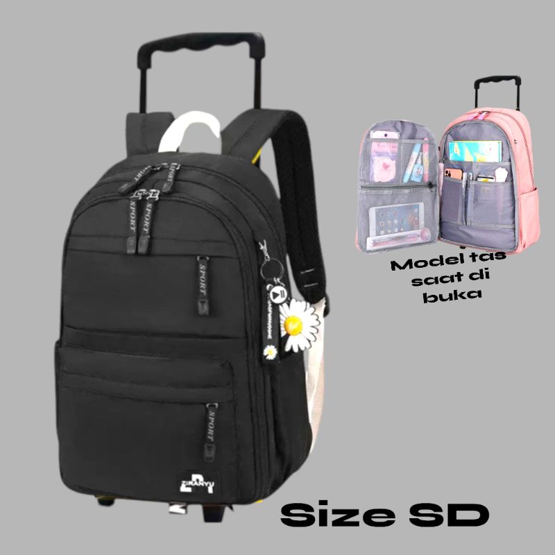 DBS TROLLY ALIDA Latest Wheeled Backpack Push Bag for Girls' Elementary ...