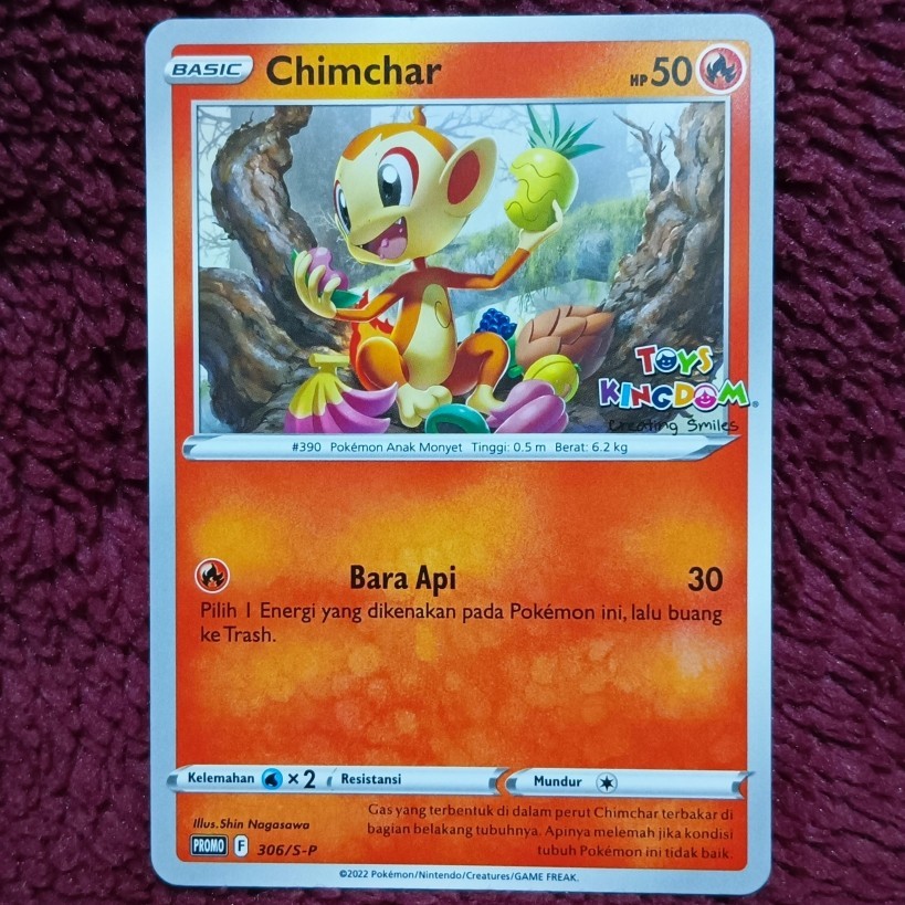 Chimchar Toys Kingdom 306/SP - Pokemon TCG Indonesia | Shopee Philippines