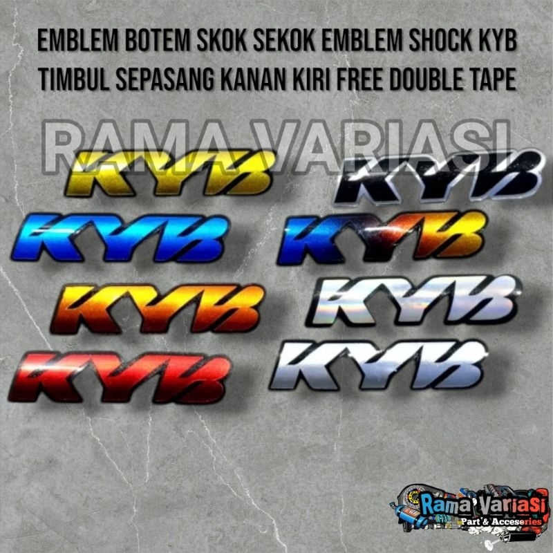Skok botem emblem, KYB shock emblem, embossed right and left pair, free ...