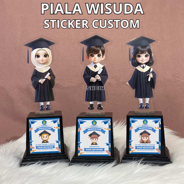 Acrylic Graduation Cup Custom Sticker Graduation Preschool Kindergarten ...