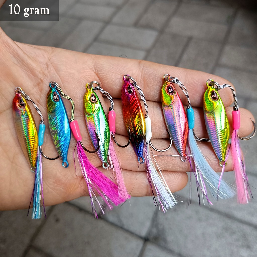 10 gram Micro Jig Lure - Jigging Fishing Bait - Metal Jig | Shopee ...
