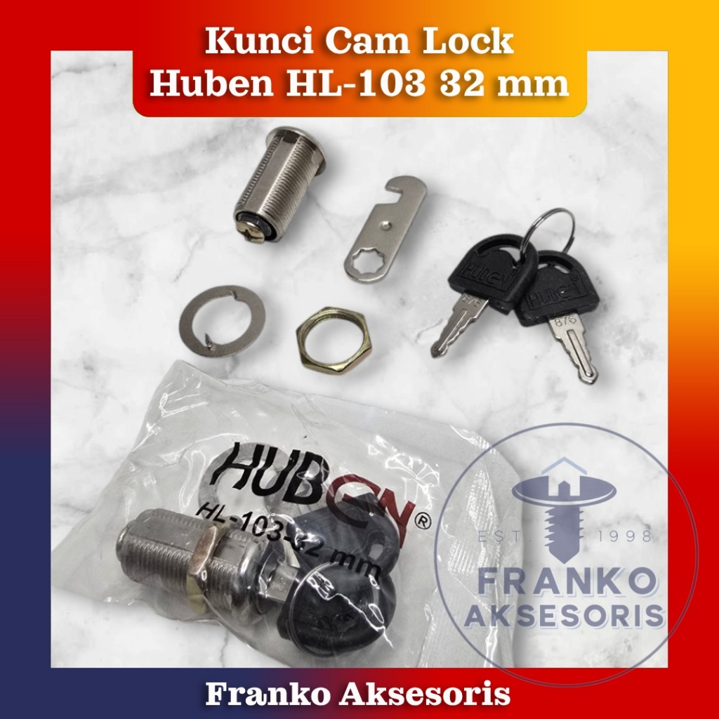 Locker Lock HL-103 32 mm Cam Lock Huben Iron Lock Drawer Cupboard ...