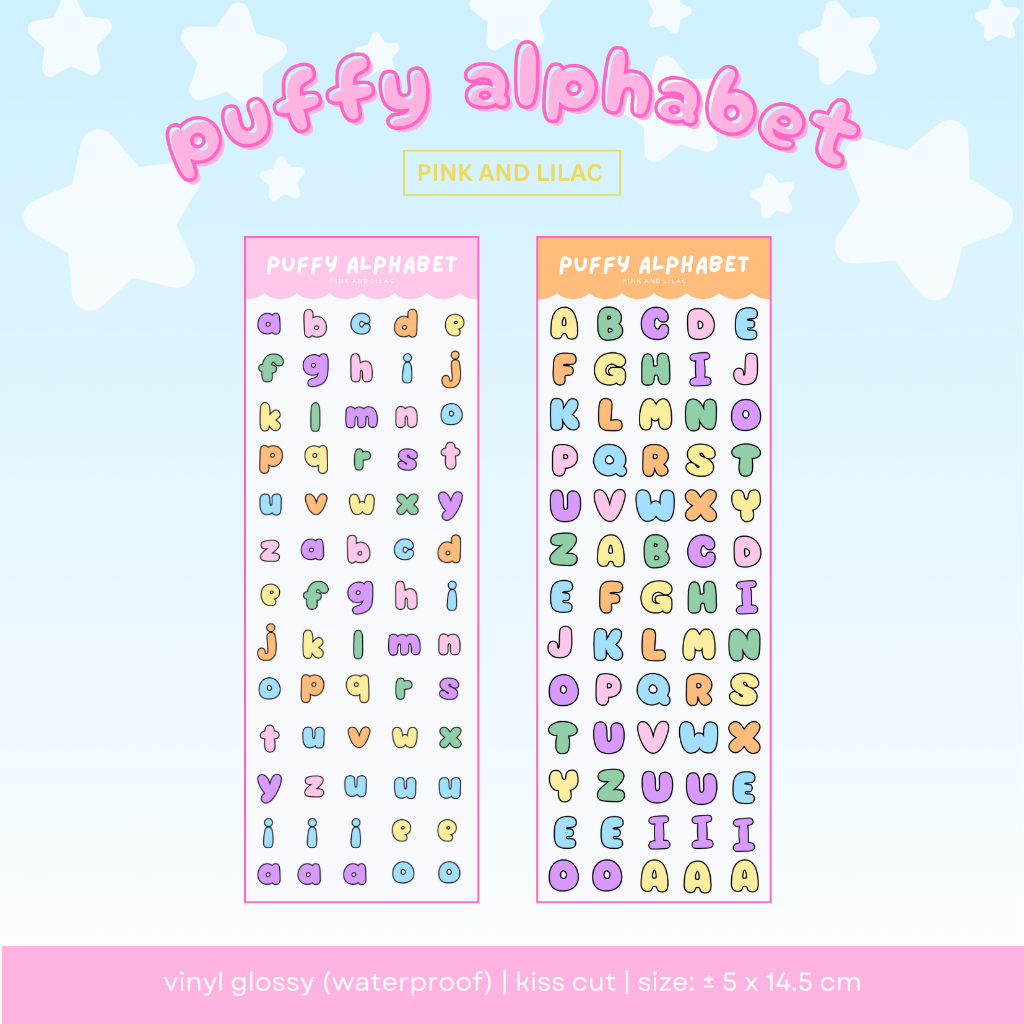 Puffy Alphabet Sheet Sticker | Shopee Philippines