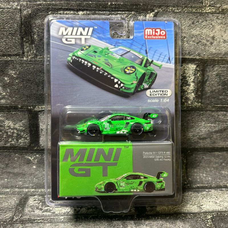 Mini GT Porsche 911 GT3 R 80 GTD AO Racing “REXY” 2023 ISMA Sebring 12 ...