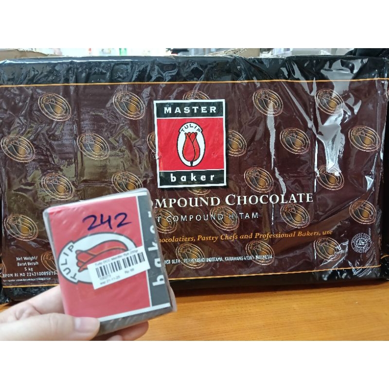 Dcc TULIP kurleb 250gr Dark Choco Compound Melted Chocolate Block ...