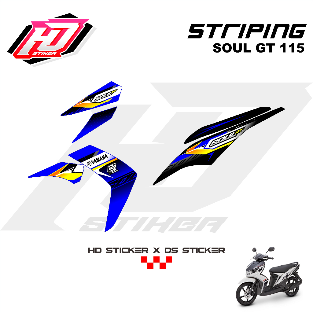 Mio Soul GT 115 Motorcycle Striping Sticker Decal Sticker Soul GT ...