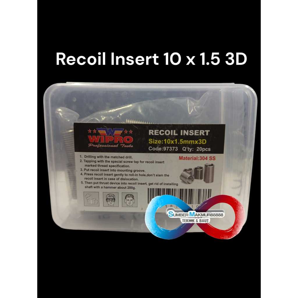 BOX - Recoil Insert 10 x 1.5 x 3D Wipro (Contains 20 pcs) | Shopee ...