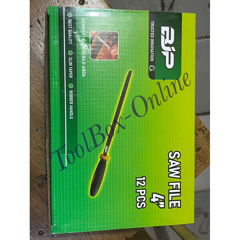4 inch triangular file with BJP rubber handle (1 box 12 pcs) | Shopee ...