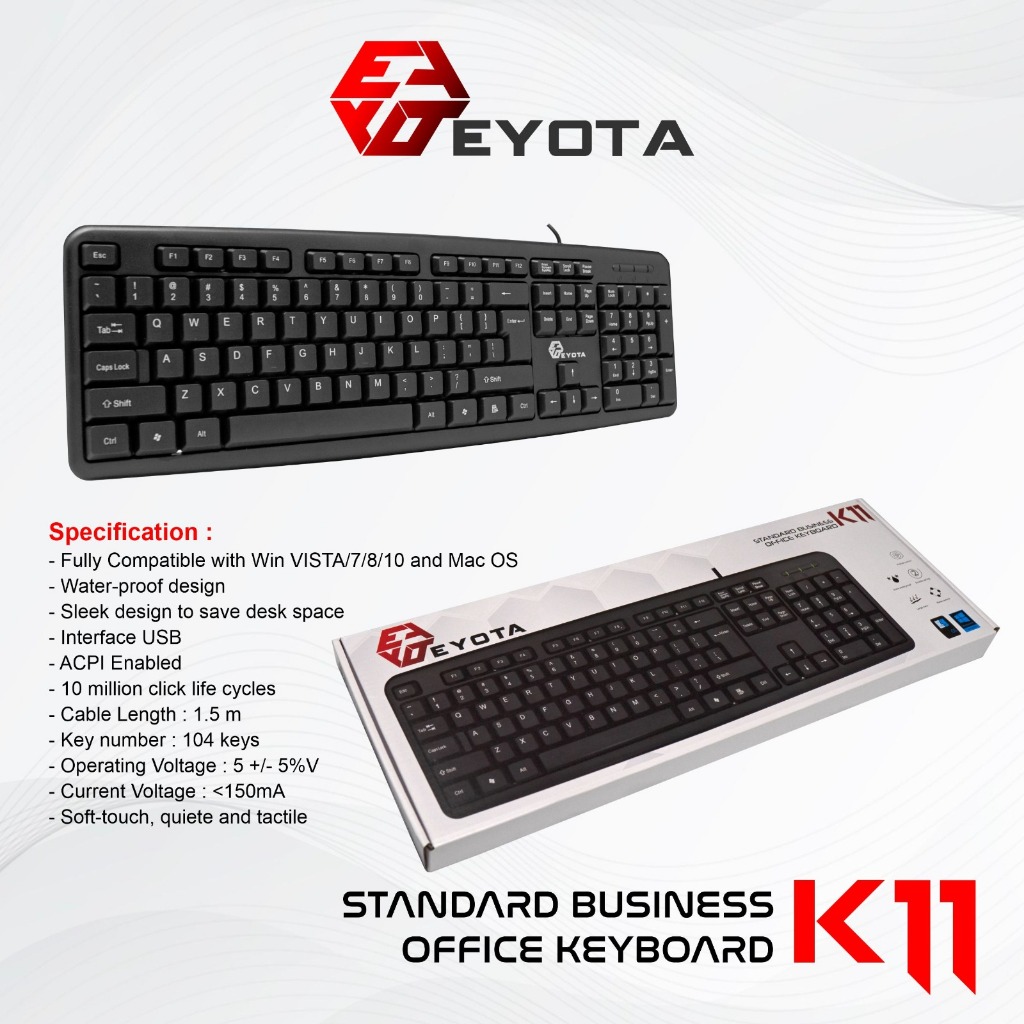 Standard Eyota K11 USB Keyboard | Shopee Philippines