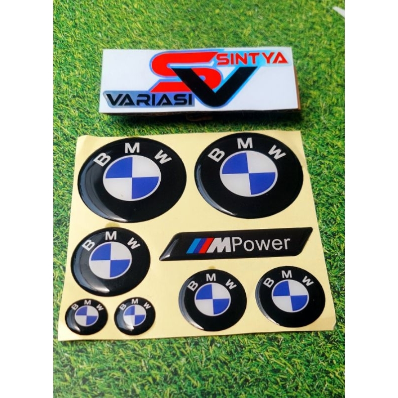 Latest BMW EMBLEM STICKER SET FLEXIBLE embossed STICKER | Shopee ...