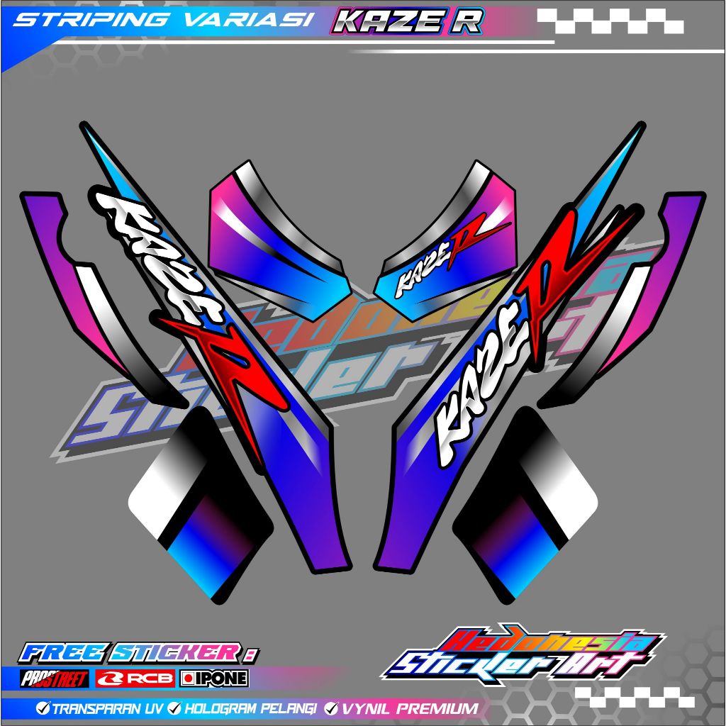 Kawasaki KAZE R VARIATION STRIPING / KAZE R MOTORCYCLE VARIATION ...