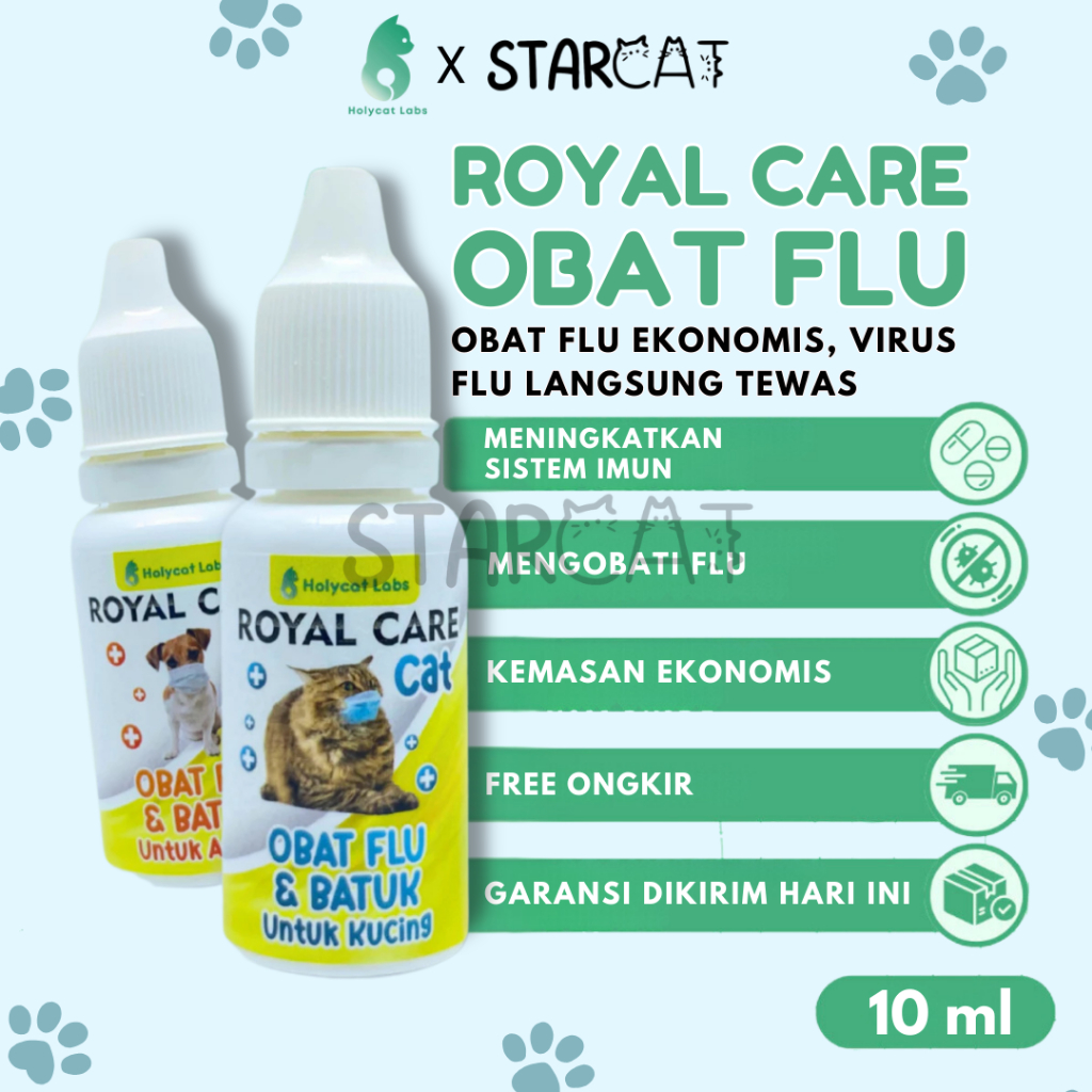 SC Holycatlabs Royal Care OBAT FLU 10ML Kucing Pilek Bersin Ampuh ...