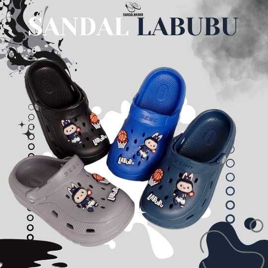 LABUBU Children's Sandals Boys Girls Basketball Viral Labubu Sandals ...