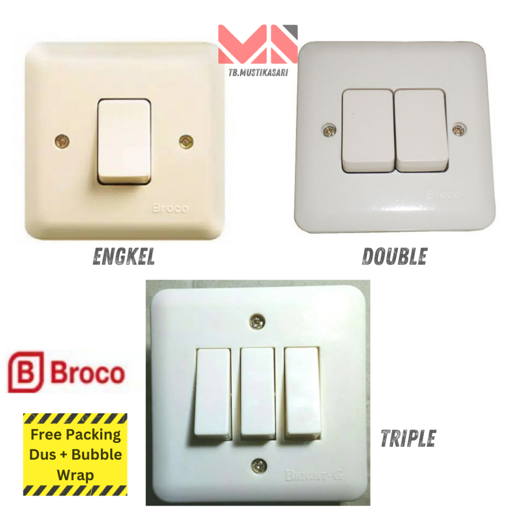 Broco Engkel Double Triple Wall Switch | Shopee Philippines