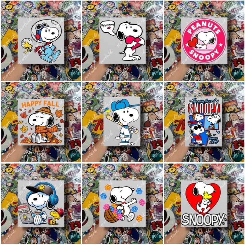 Iron-on Screen Printing DTF Stickers SNOOPY Screen Printing Stickers ...