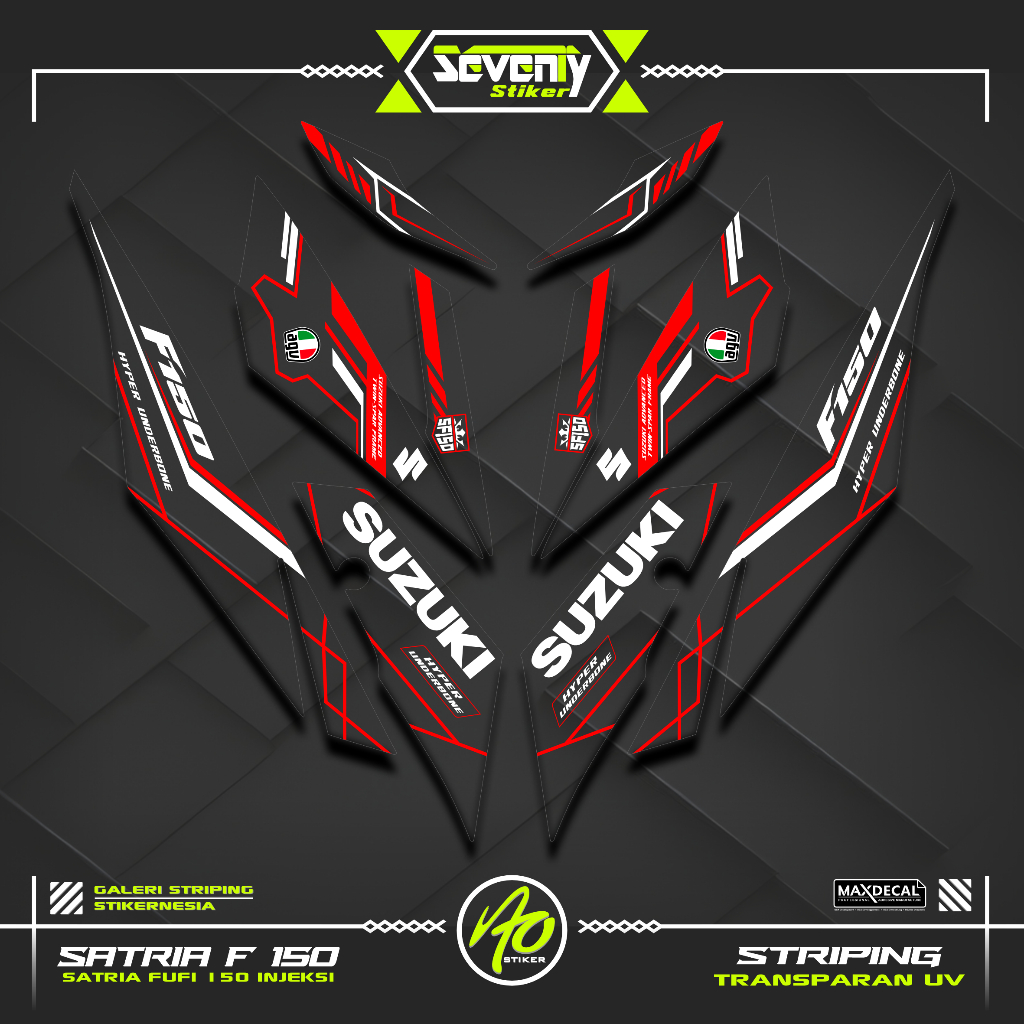SATRIA FU FI UV TRANSPARENT STRIPING CO6 MOTIF CLEAR INJECTION SATRIA ...