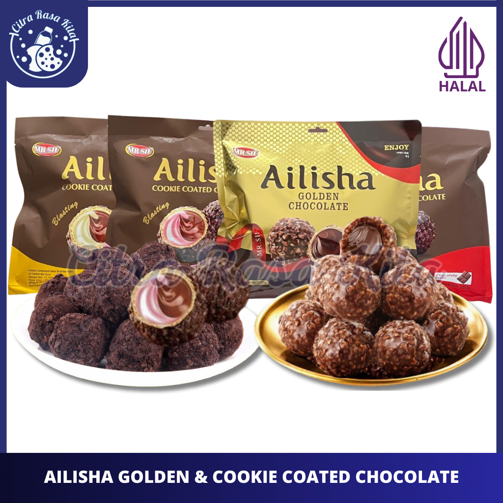 Mr. Mr. Sif Ailisha Golden & Cookie Coated Chocolate 200gr & 250gr ...