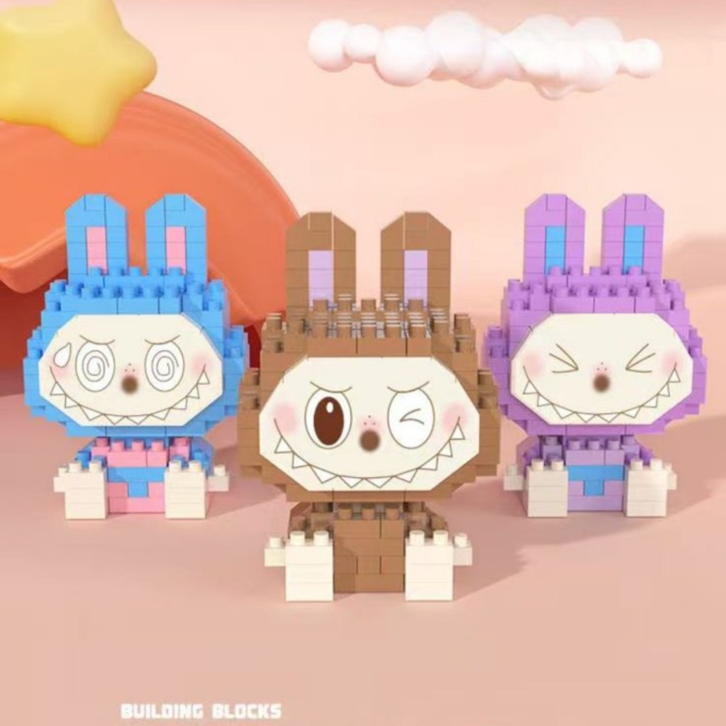 [allsales] Mini Brick Labubu Character Toys / Mini Building Blocks ...