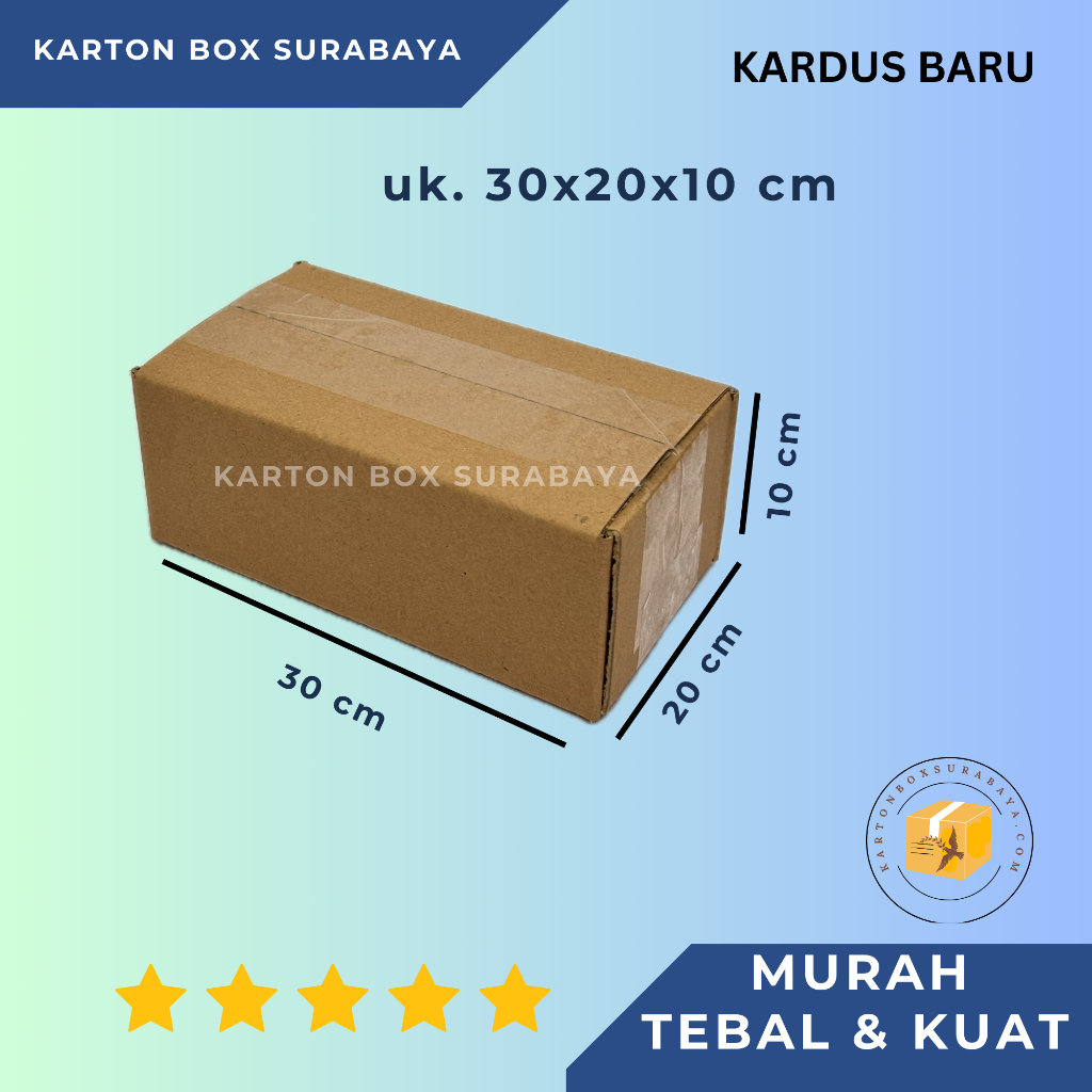 Cardboard BOX PACKING 30X20X10 cm / PLAIN ONLINE PACKING CARDBOARD DUS ...