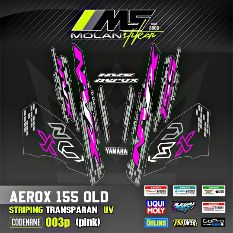 Decal Sticker Striping Transparent Variations Uv Aerox Old Nvx 155 ...