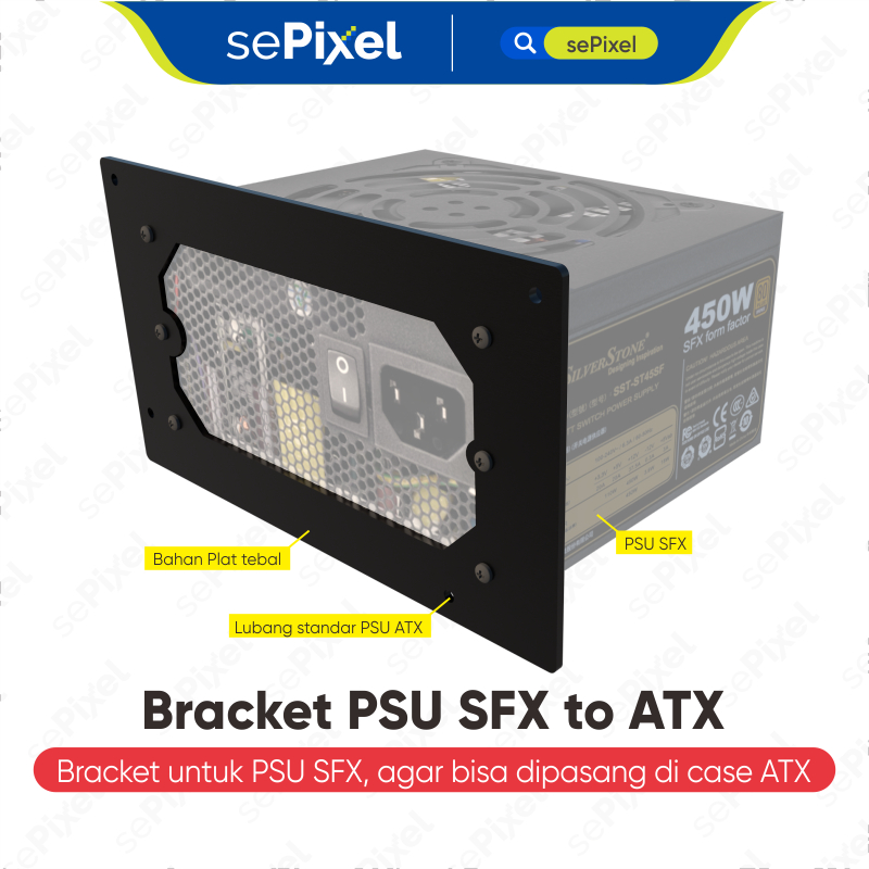 Psu SFX to ATX Bracket made of iron plate | Shopee Philippines