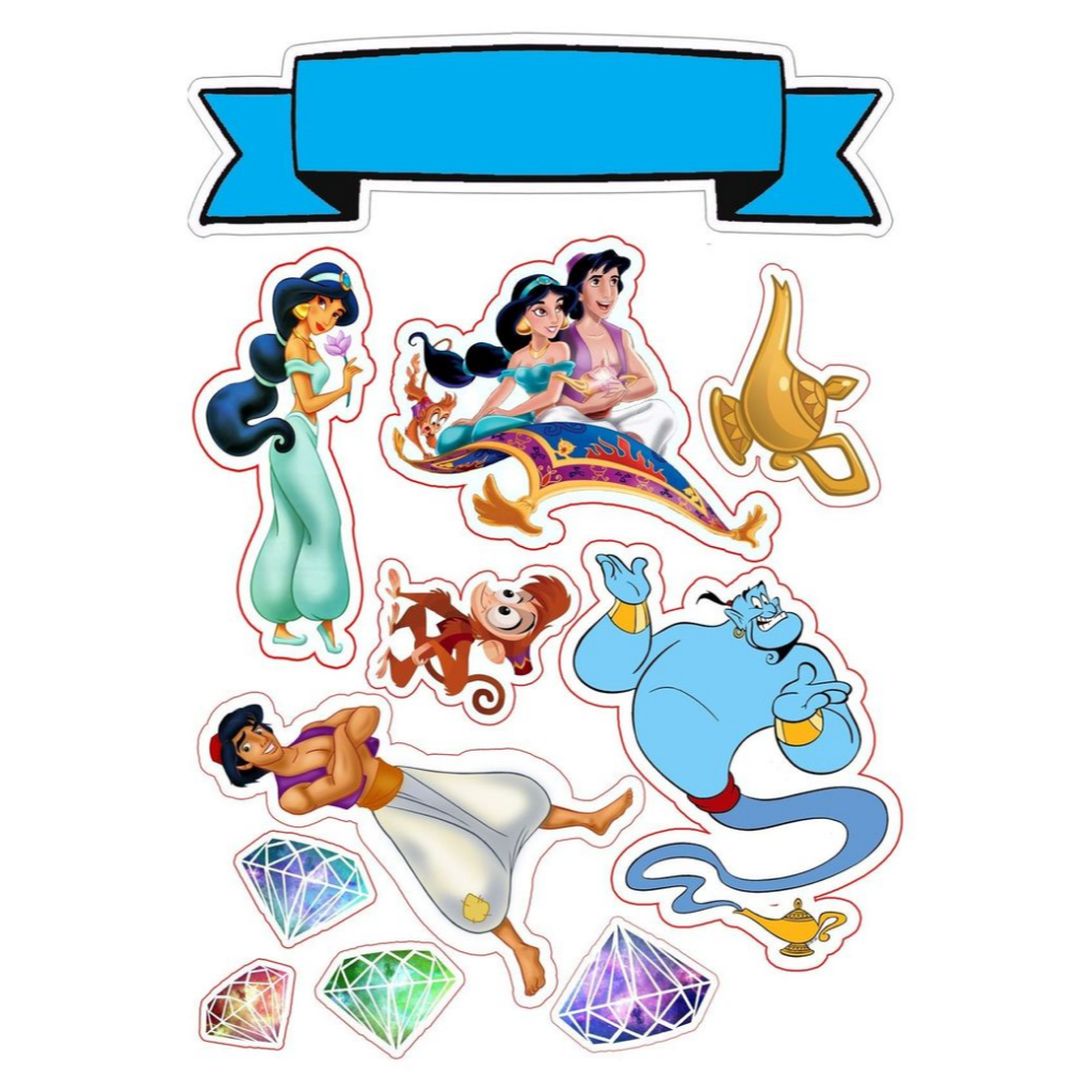 JASMINE Topper Disney Princess Topper/ Children's Birthday Cake Topper ...
